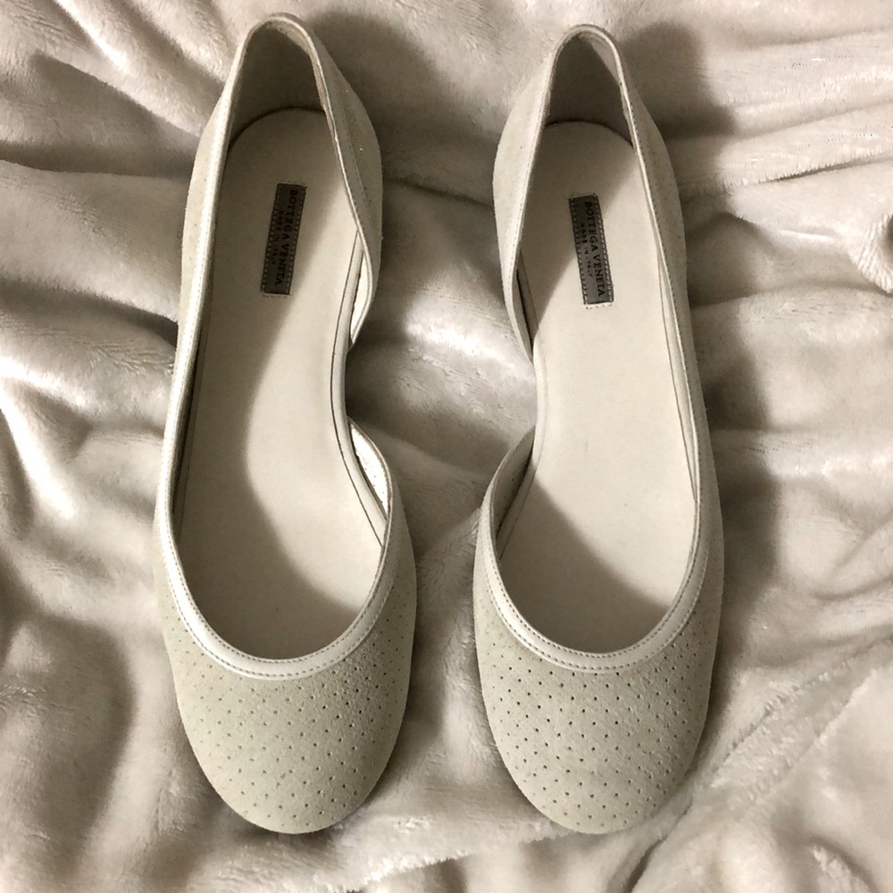 Bottega Veneta Suede/ Leather Slip On Flats - Gem